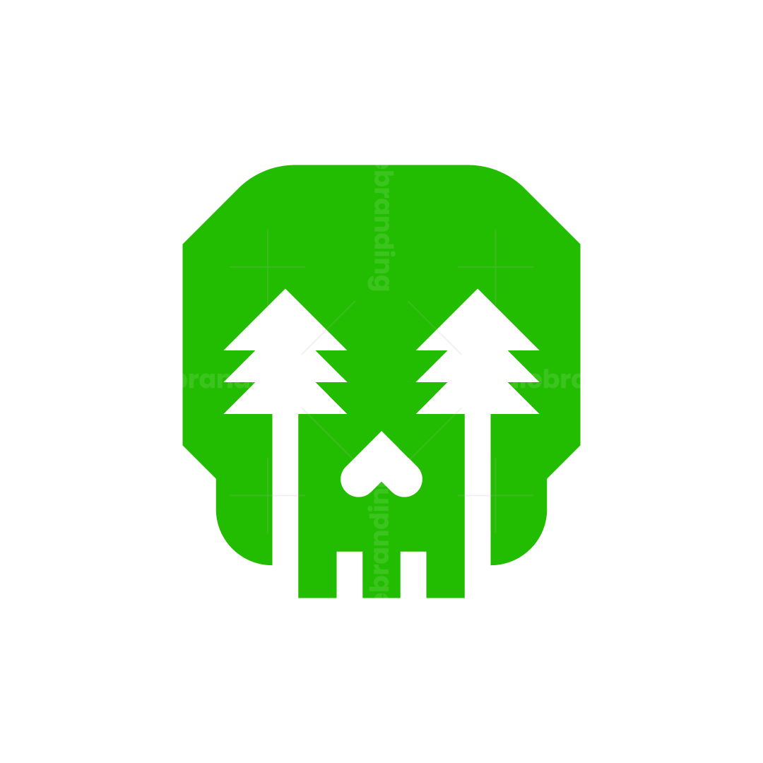 skull pine tree mark logo | Scalebranding