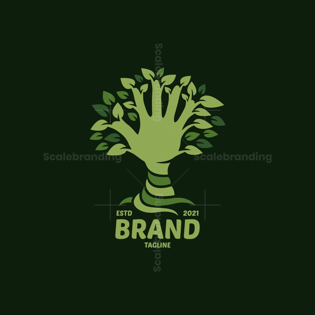 Hand Tree Logo Hand Tree Vector Images | Depositphotos