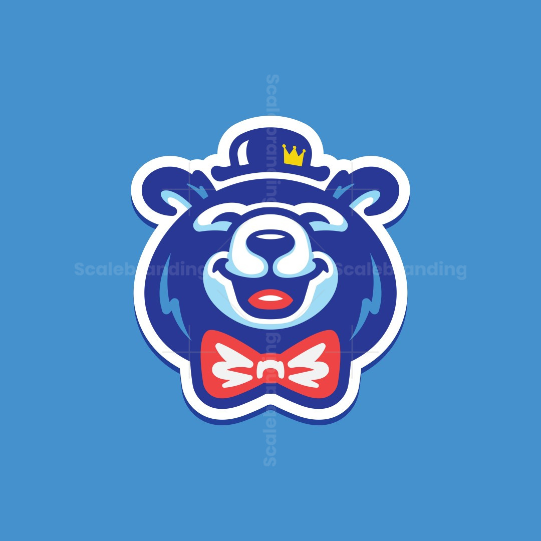 Happy Blue Classic Bear Logo | Scalebranding