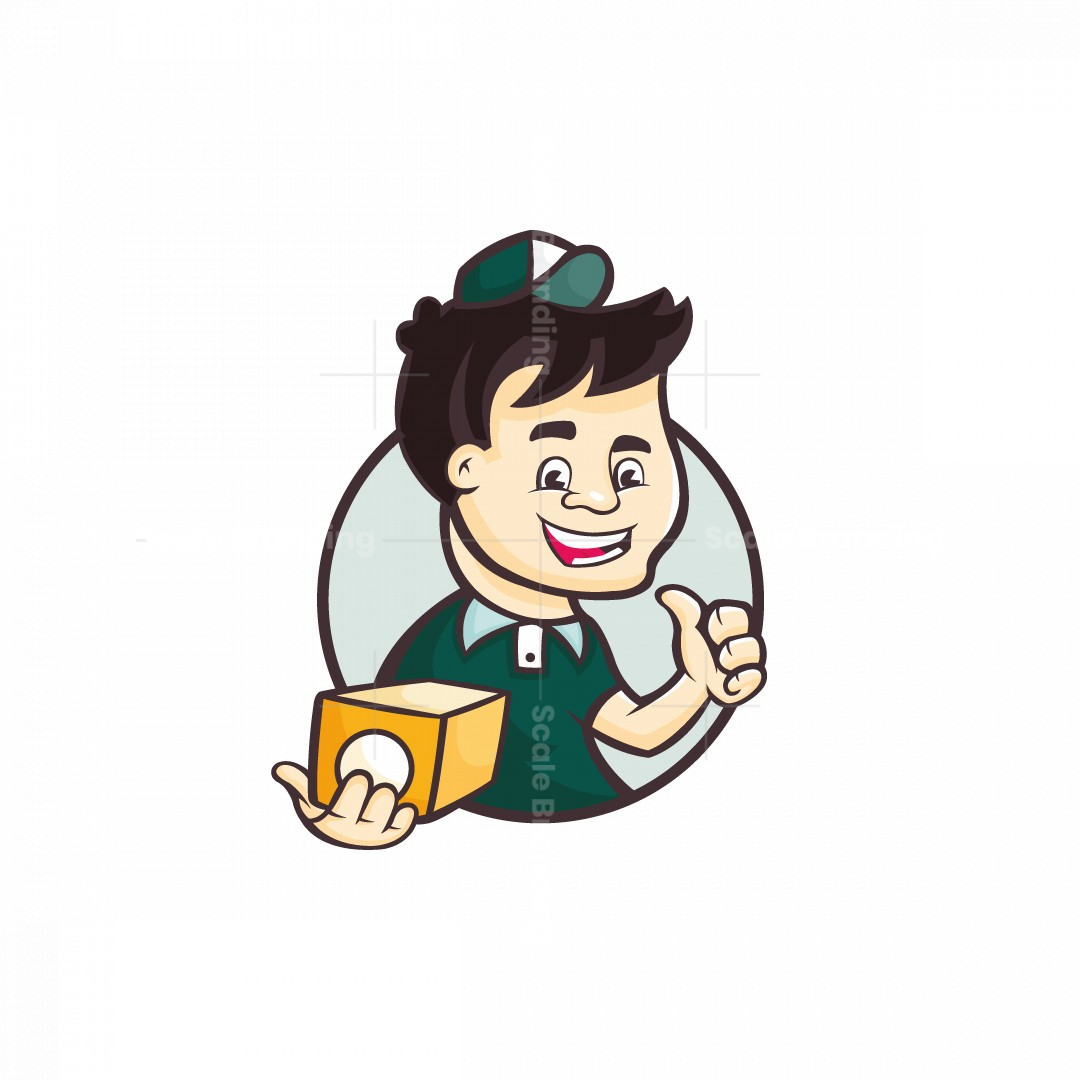 Happy Delivery Mascot Logo | Scalebranding