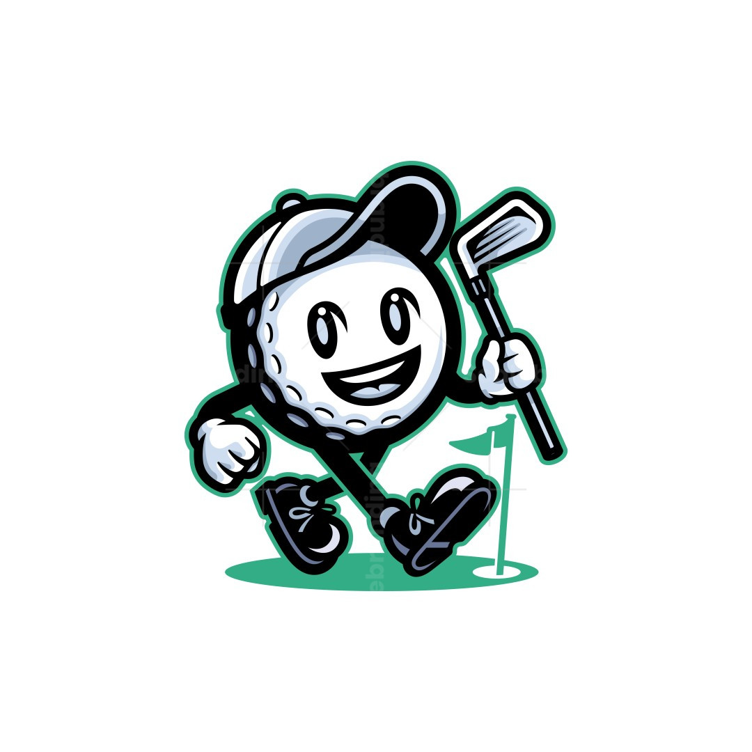 Happy Golf Mascot Logo | Scalebranding