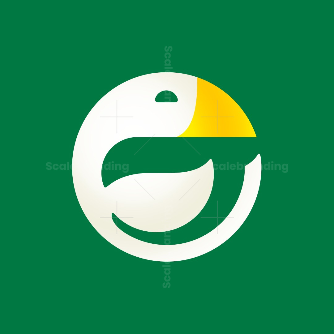 happy white circle goose Logo | Scalebranding