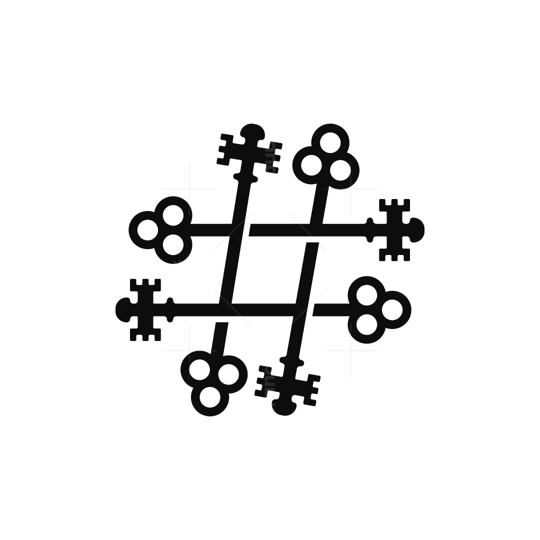 Hashtag Key Modern Luxury Logo | Scalebranding