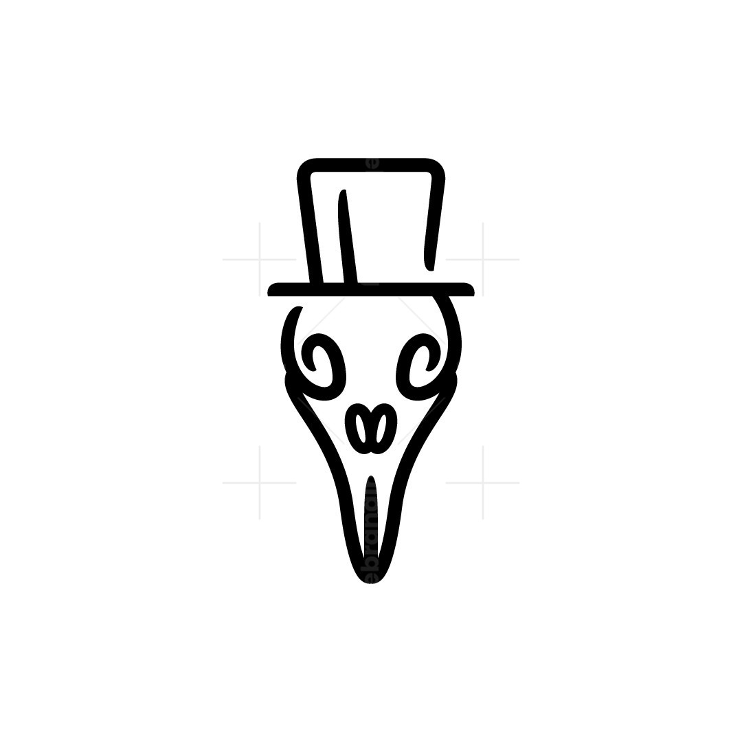 Gentleman Skull Crow Logo Hat Crow Skull Logo | Scalebranding
