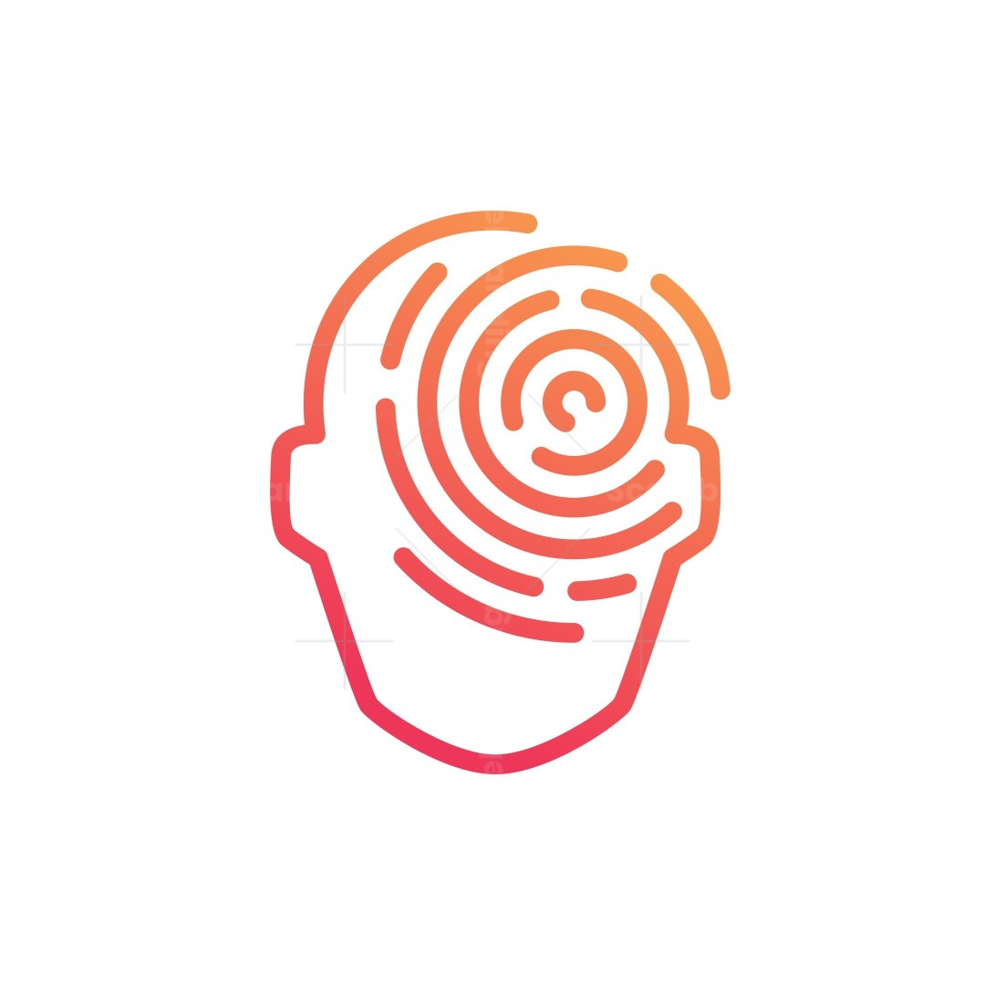 Head Biometric Fingerprint Logo | Scalebranding