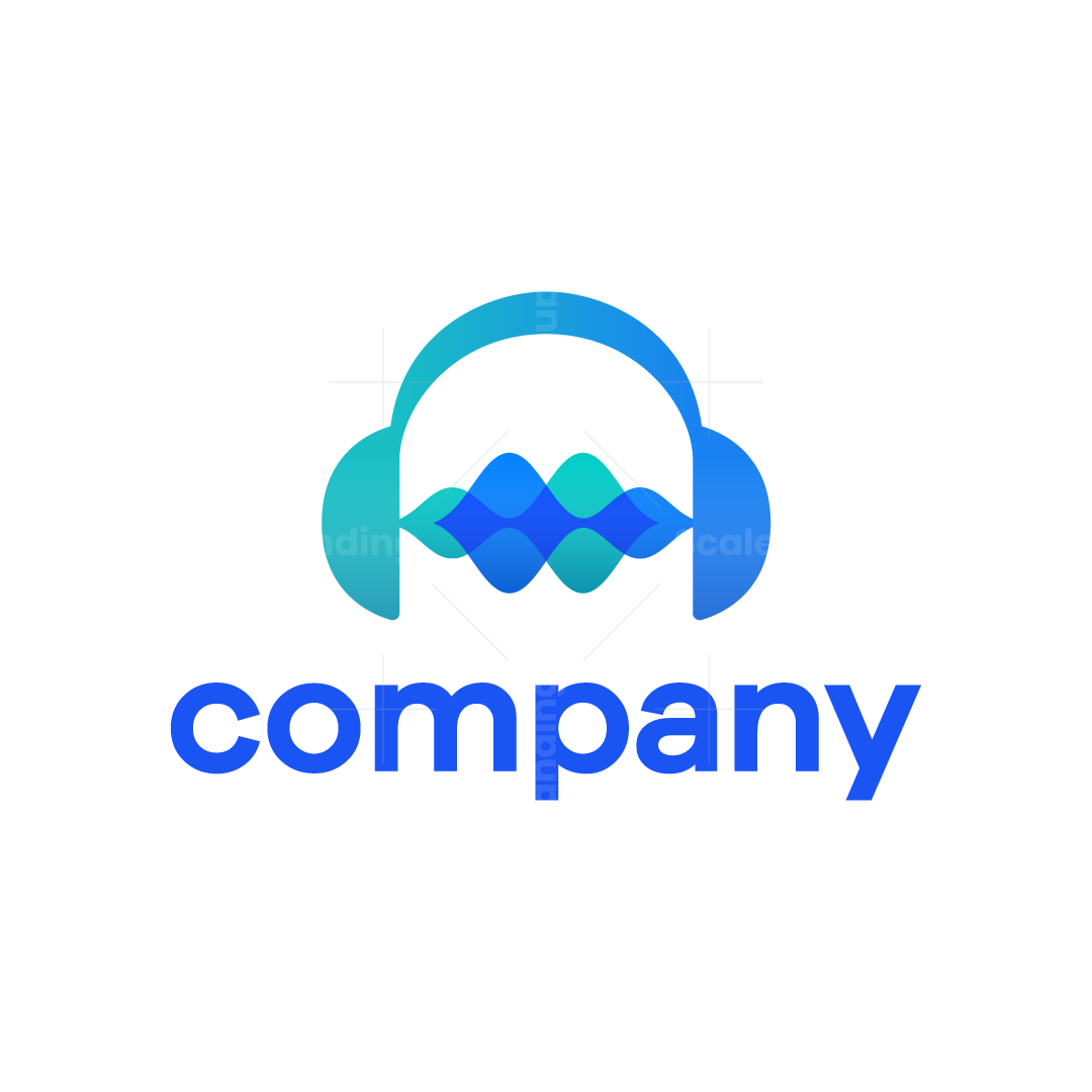 Headset With Sound Waves Logo | Scalebranding