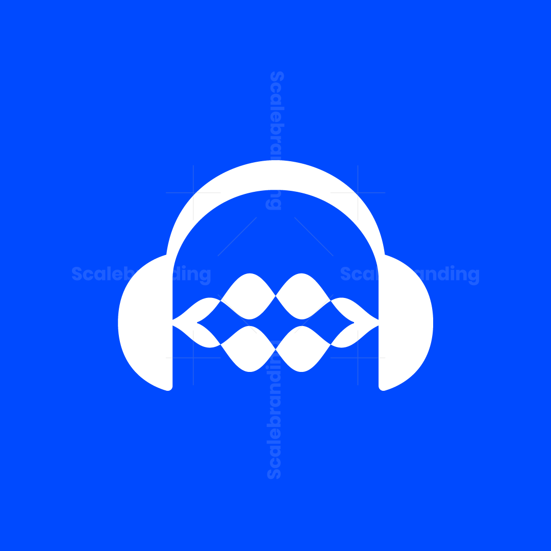 Headset With Sound Waves Logo | Scalebranding