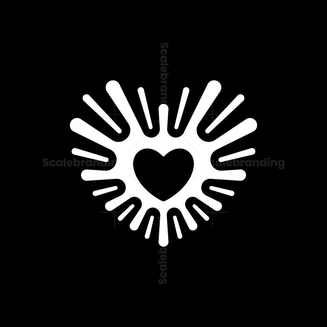 Heart Sun Logo with Bright Shining Light | Scalebranding