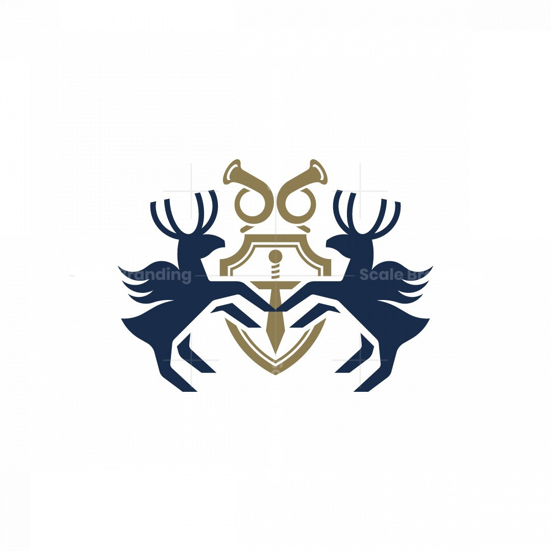Heraldry deer shield logo | Scalebranding