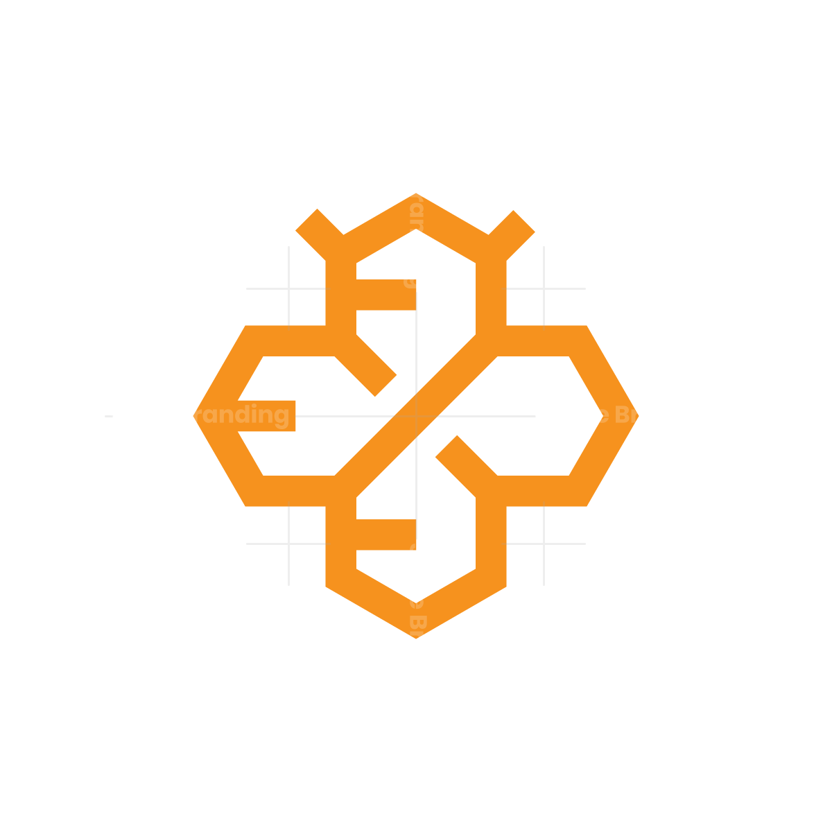 Hexagon Bee Logo Modern Bee Logo Design Beekeeping Logo | Scalebranding