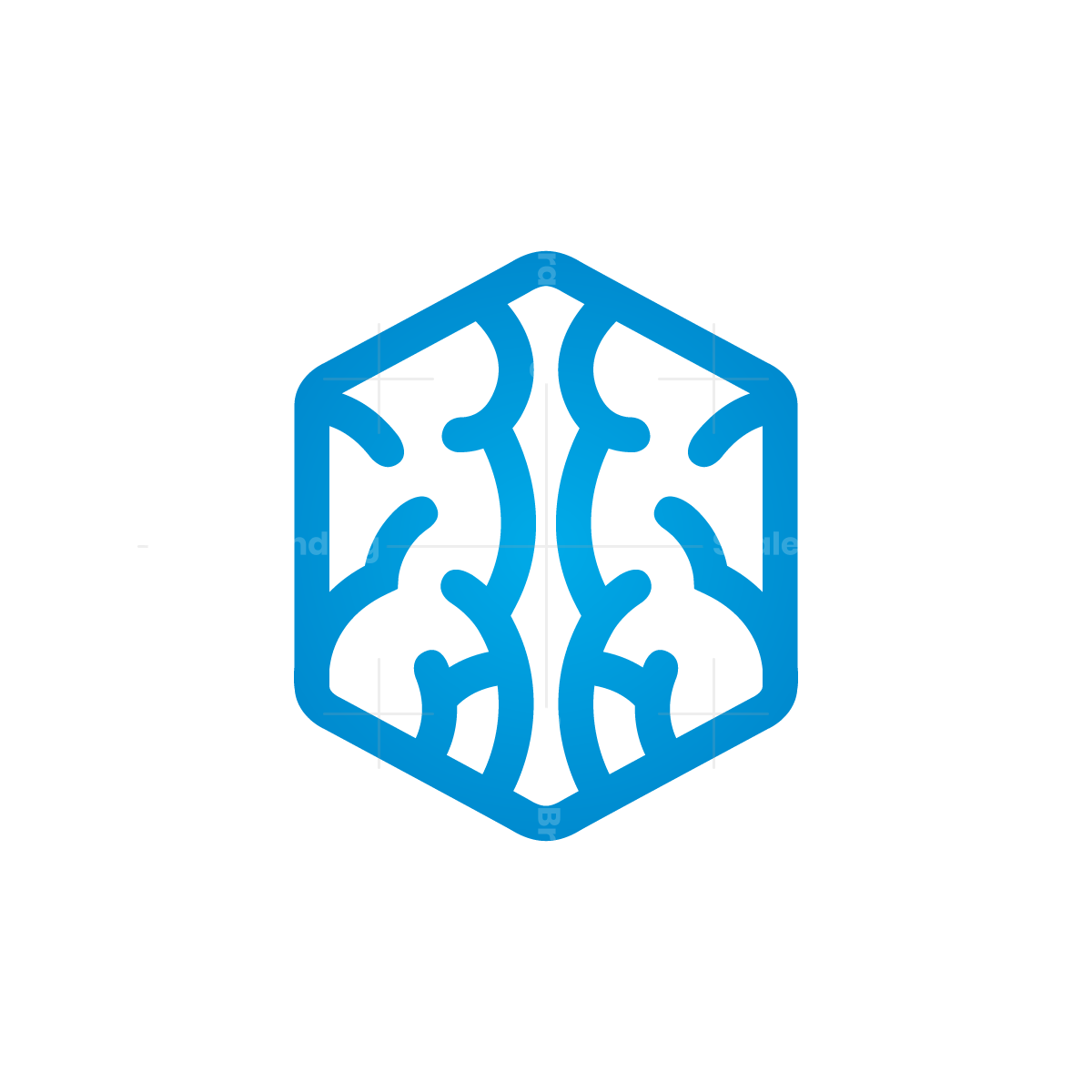 Hexagon Medical Brain Logo Mind Logo Mental Health Logo Ai Logo ...