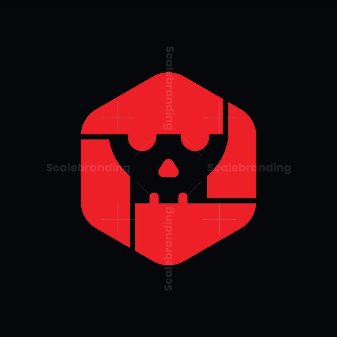 hexagon skull logo | Scalebranding