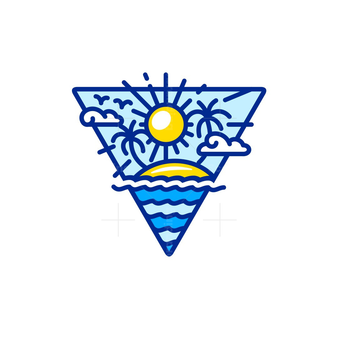 Holiday Island Triangle Travel Logo | Scalebranding