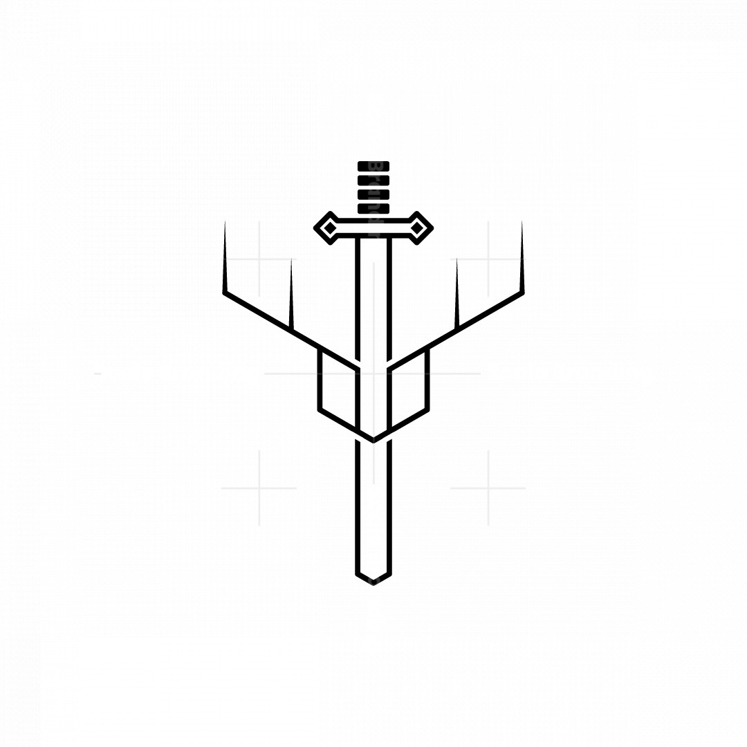 Holy Sword and shield of deer Logo | Scalebranding