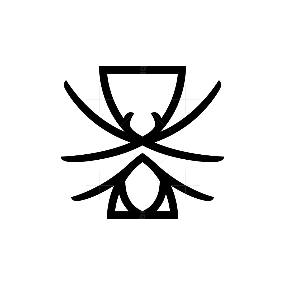 Clock Time Spider Logo Hourglass Spider Logo | Scalebranding