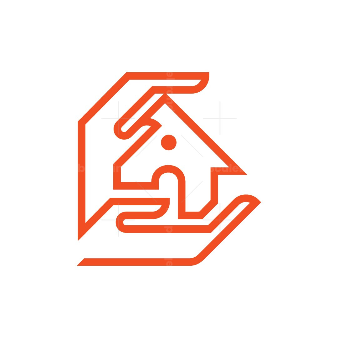Home In Hands Logo Hand Holding House Stock Vector (Royalty Free)