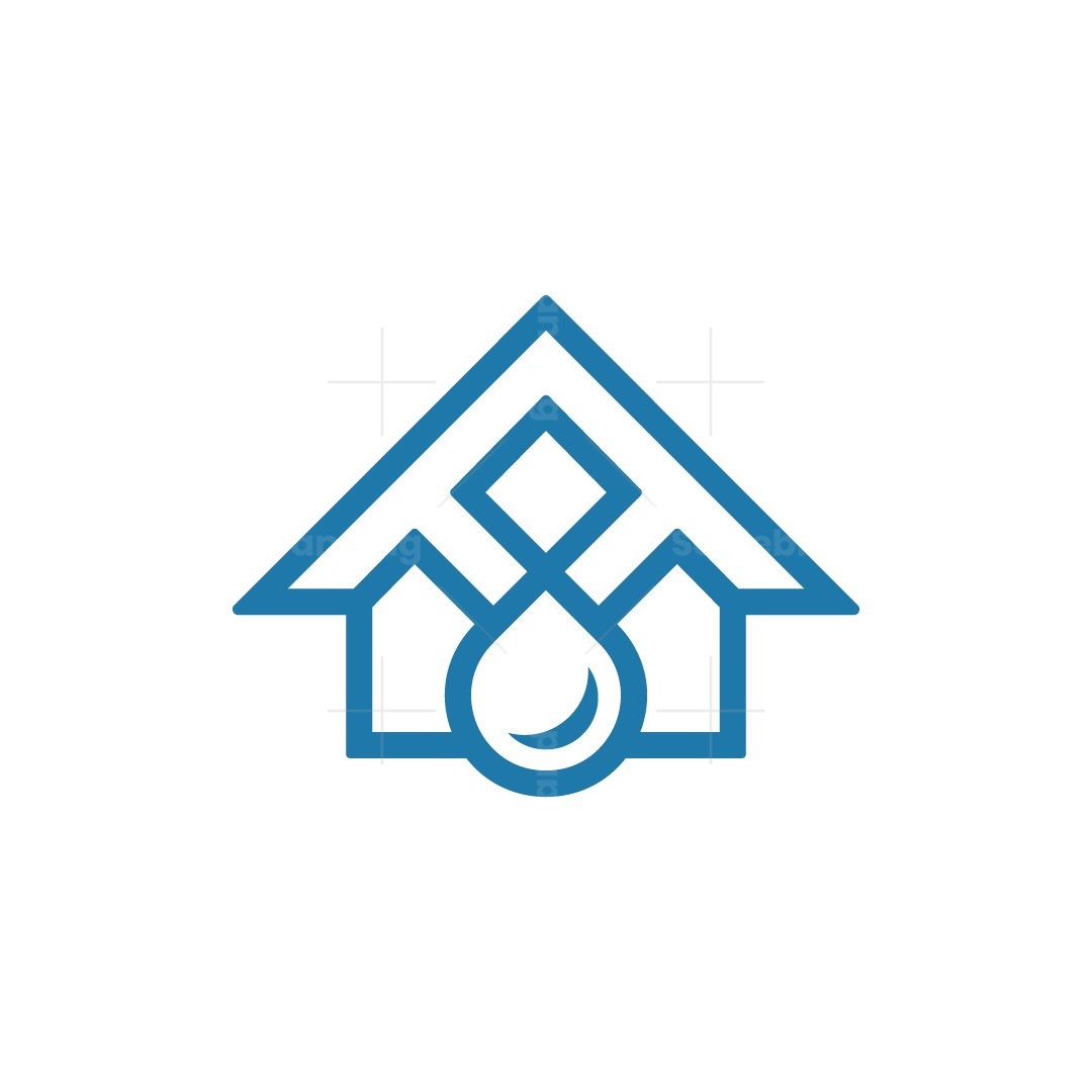 House Water Drop Logo | Scalebranding