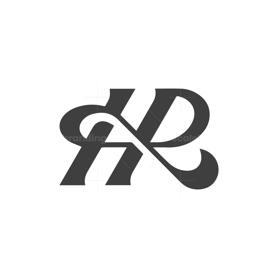 HR RH H R monogram typography logo | Scalebranding