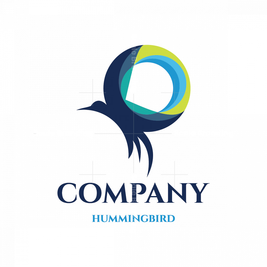 Hummingbird Circle Symbol Logo | Scalebranding