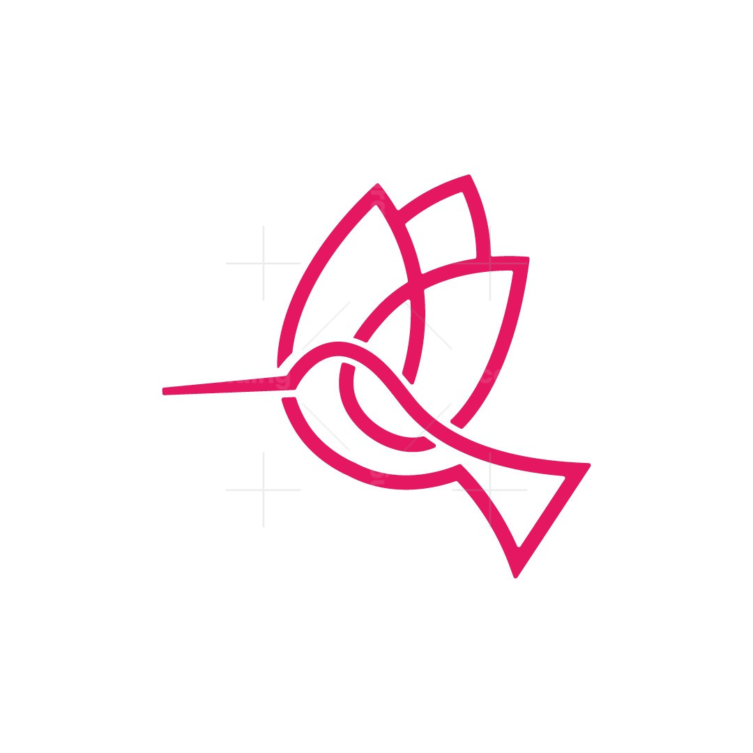 Hummingbird Flower Logo | Scalebranding