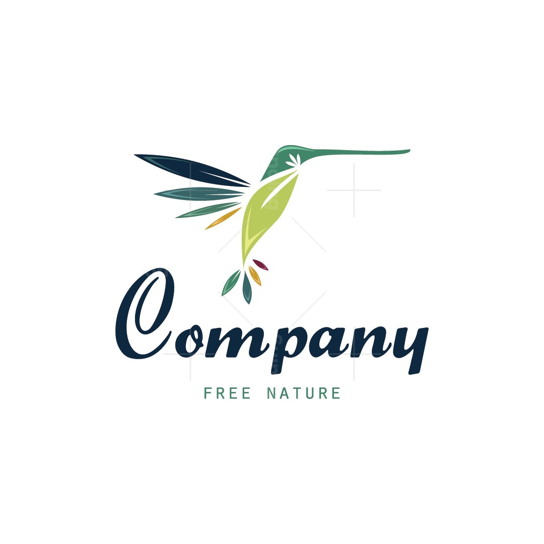 Hummingbird Leaves Logo | Scalebranding