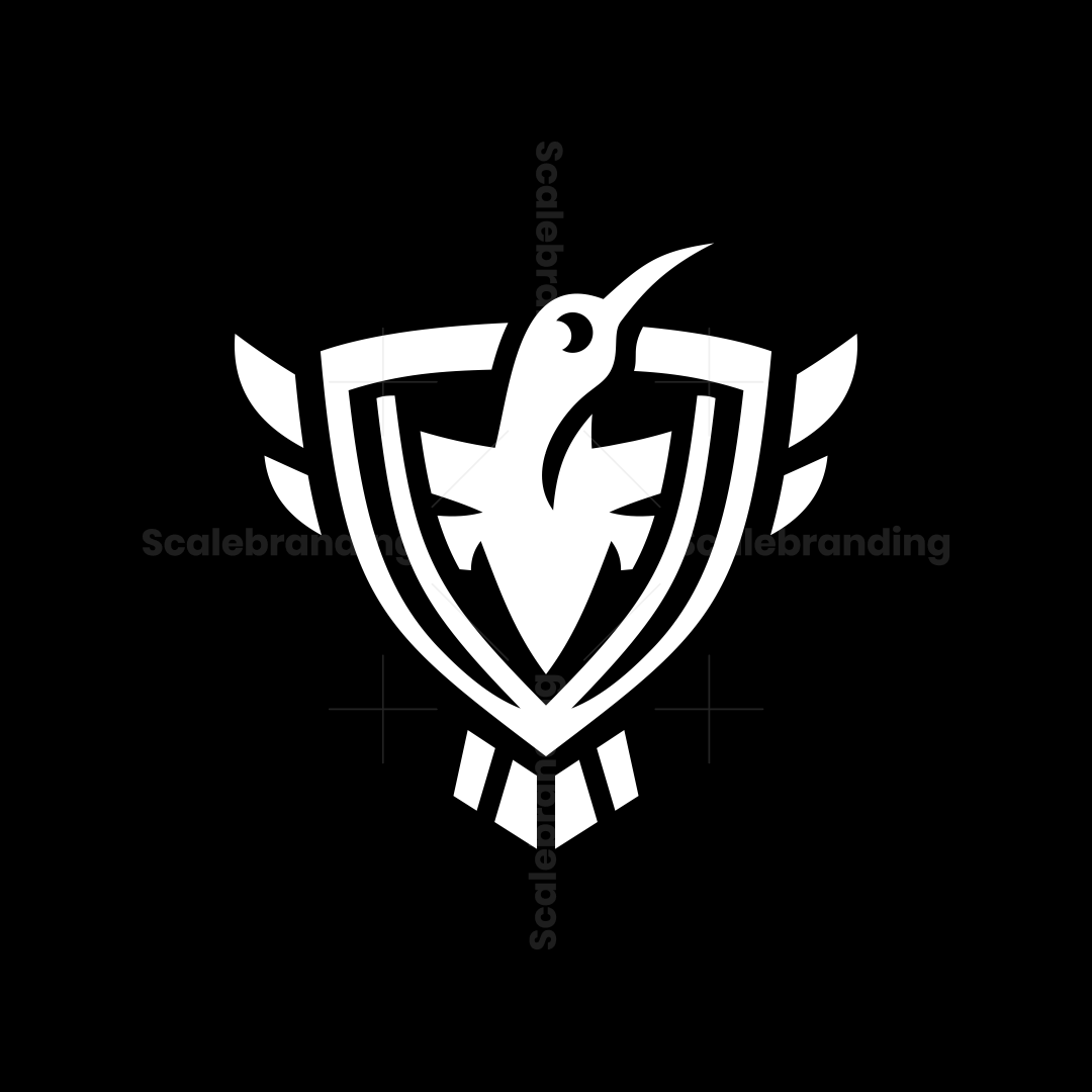 simple hummingbird with modern shield logo | Scalebranding