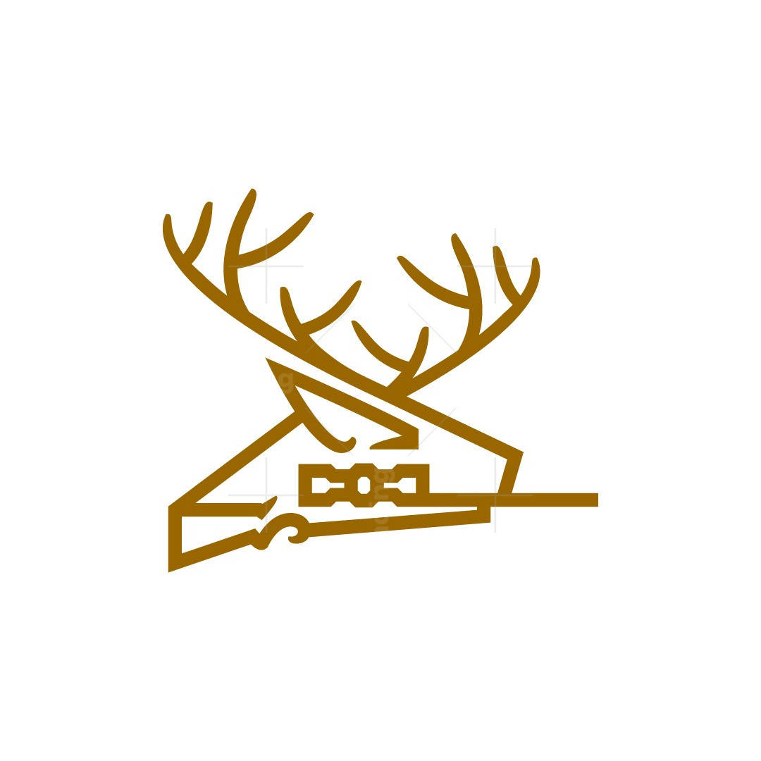 Deer Hunting Logo Hunting Rifle Deer Logo | Scalebranding