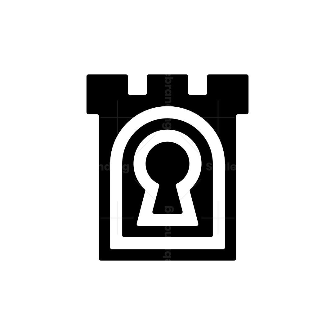 Icon Keyhole Castle Tower Logo | Scalebranding