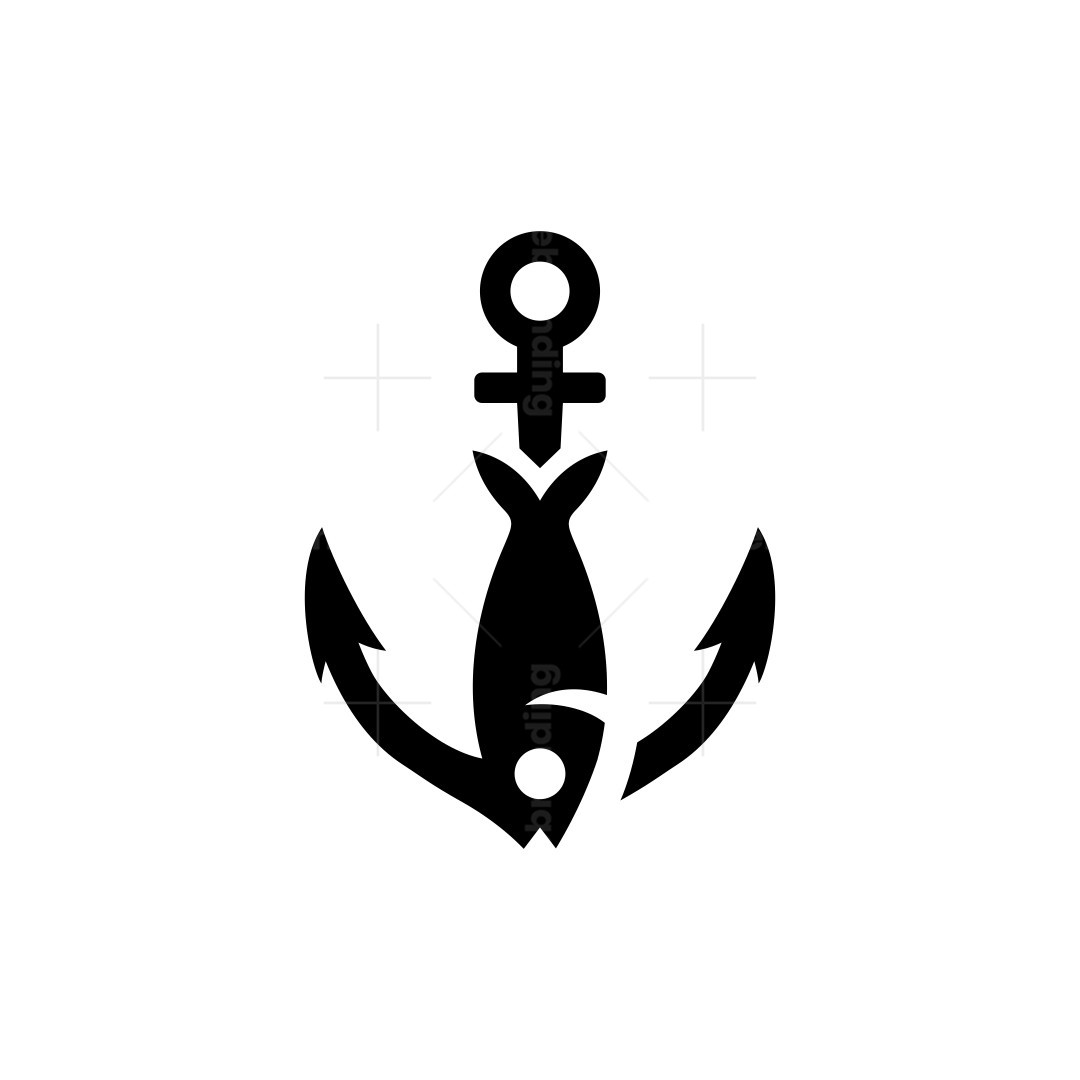 Iconic Anchor Fish Logo | Scalebranding