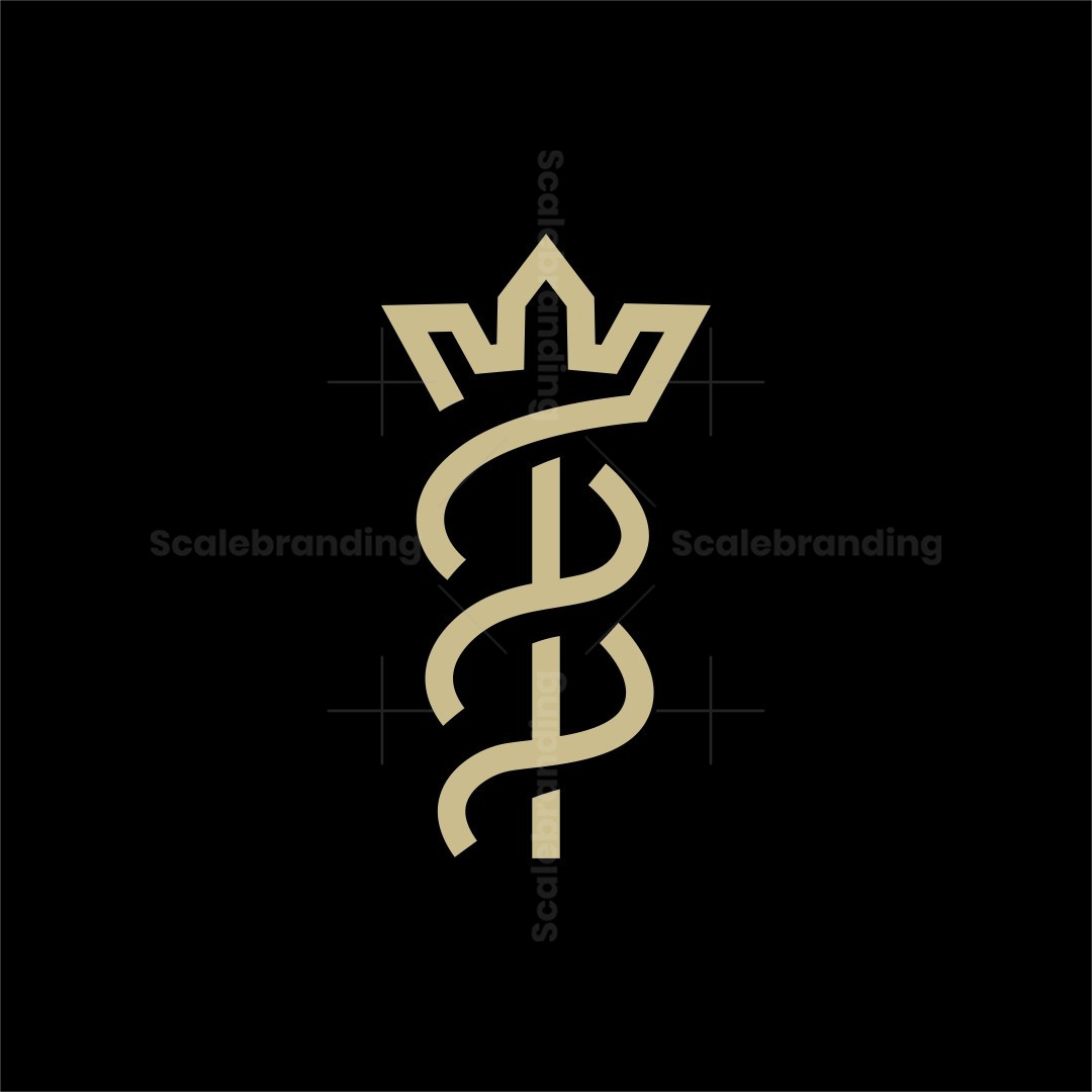 Iconic Crown Caduceus Logo | Scalebranding