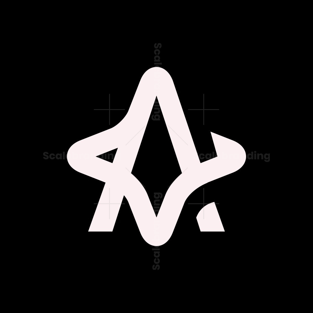 Iconic letter A star Logo | Scalebranding