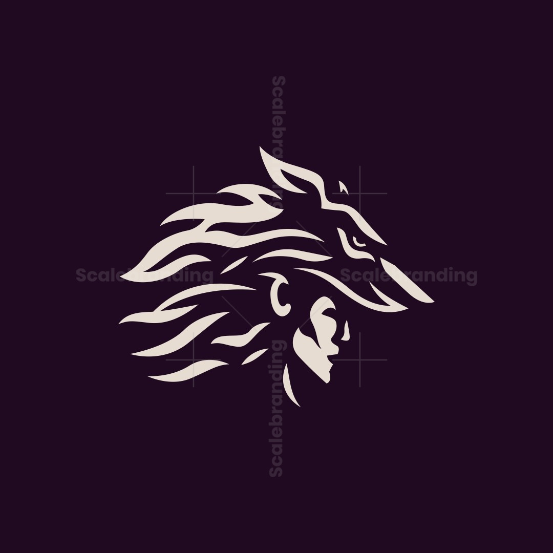 Indian Man And Wolf Logo | Scalebranding