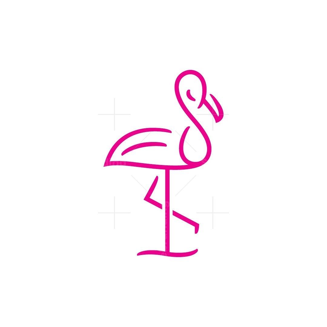 Unlimited Loop Flamingo Logo Infinity Flamingo Logo | Scalebranding