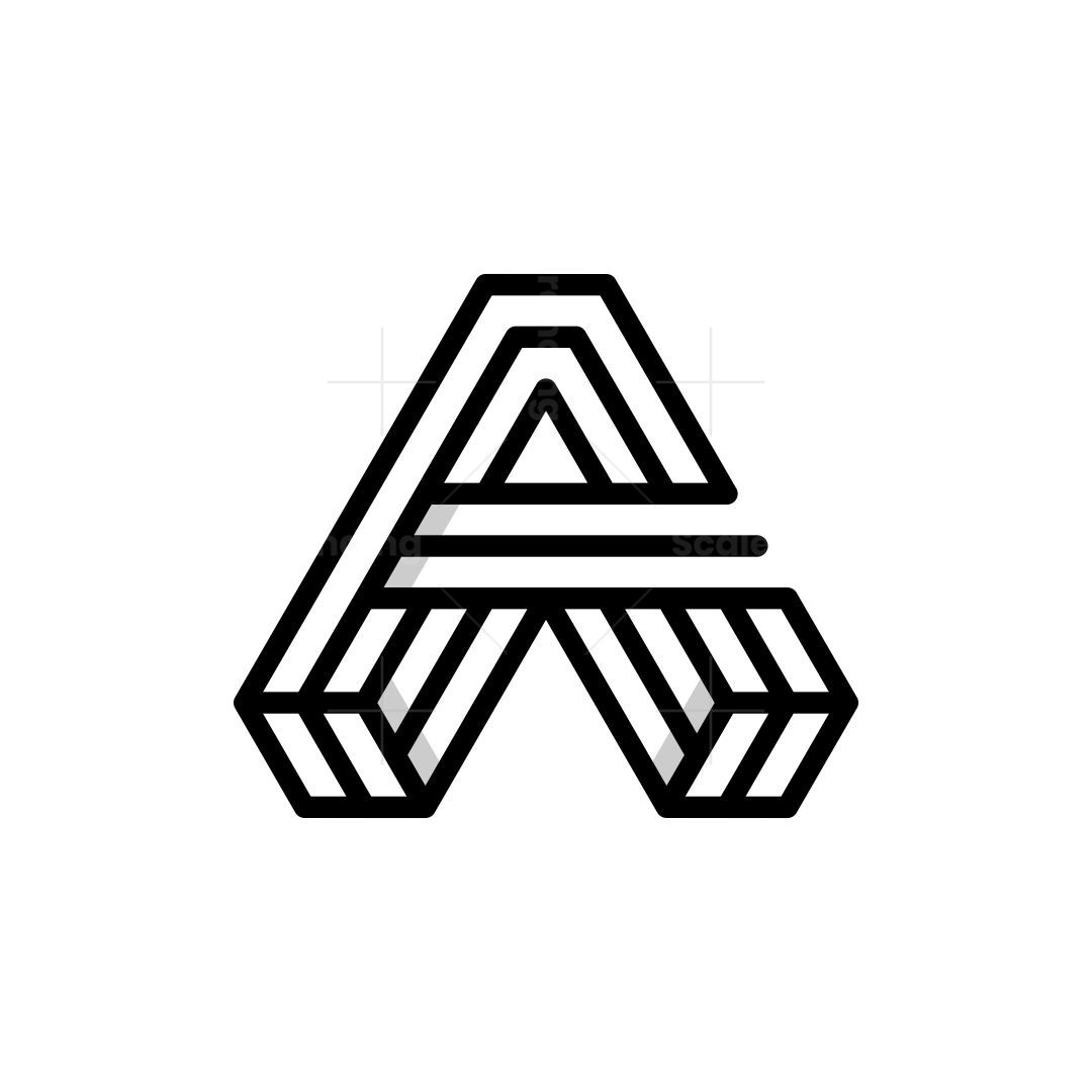 Initial A Geometric Logo | Scalebranding