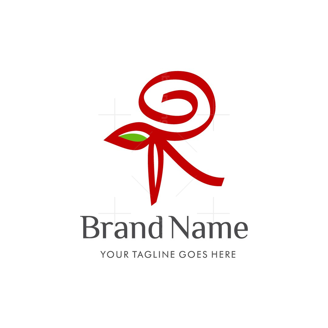 Initial R Rose logo | Scalebranding