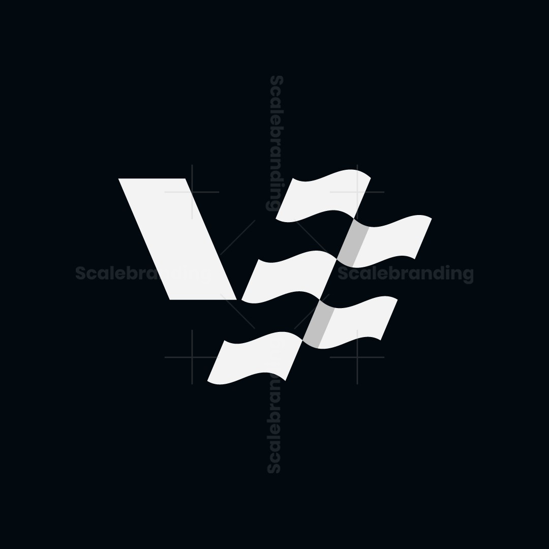 Initial V flag logo | Scalebranding