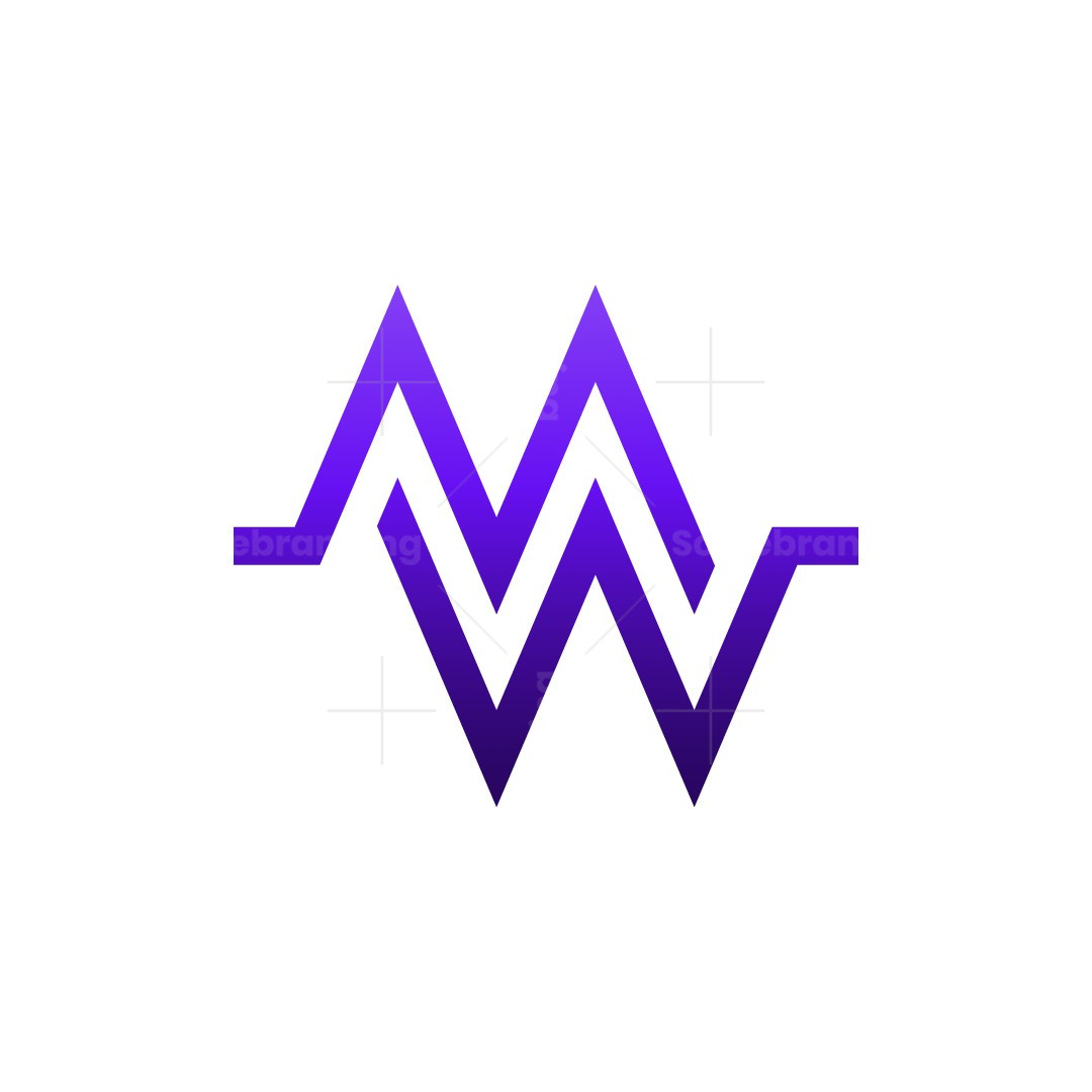 Initials MW Amplitude Wave Logo | Scalebranding