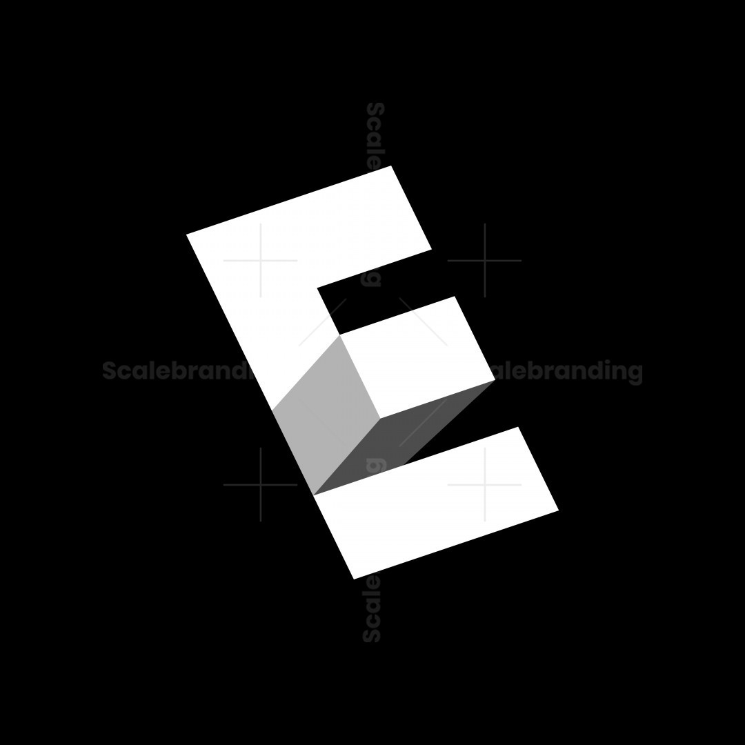 Letter E Isometric Identity Logo | Scalebranding
