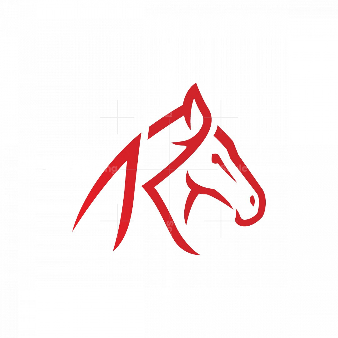 K Horse Logo Horse Head Logo Stallion Logo | Scalebranding