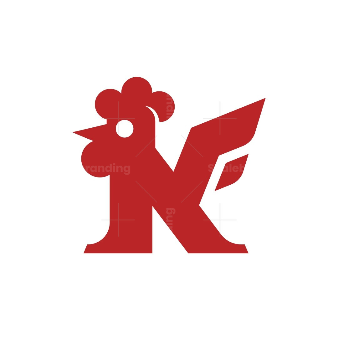 K Letter Rooster Logo | Scalebranding