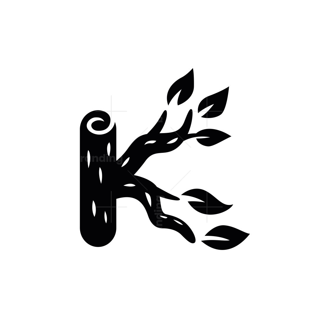 K Letter Tree Logo | Scalebranding