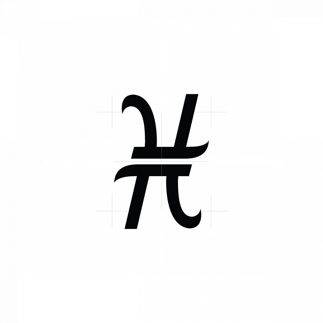 K Pi Symbol Logo | Scalebranding