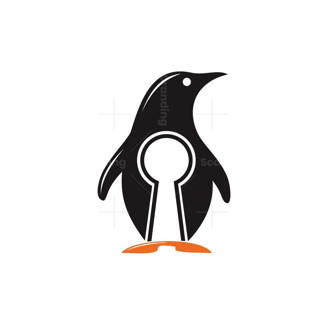 Black And White Penguins Logo Penguin Logo