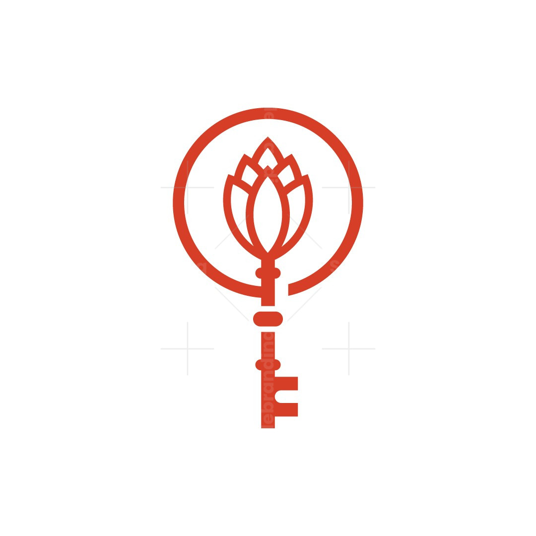 Key Lotus Flower Logo | Scalebranding