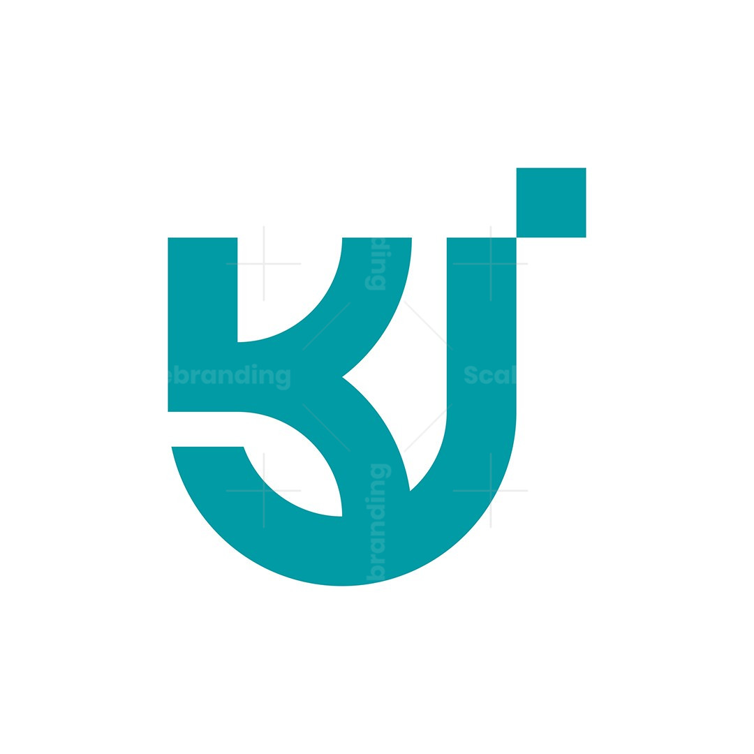 KJ Modern Initial Logo Design | Scalebranding