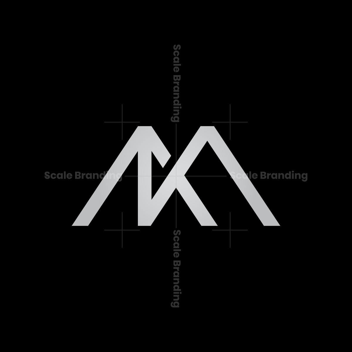 KM Monogram Logo KM MK Logo | Scalebranding