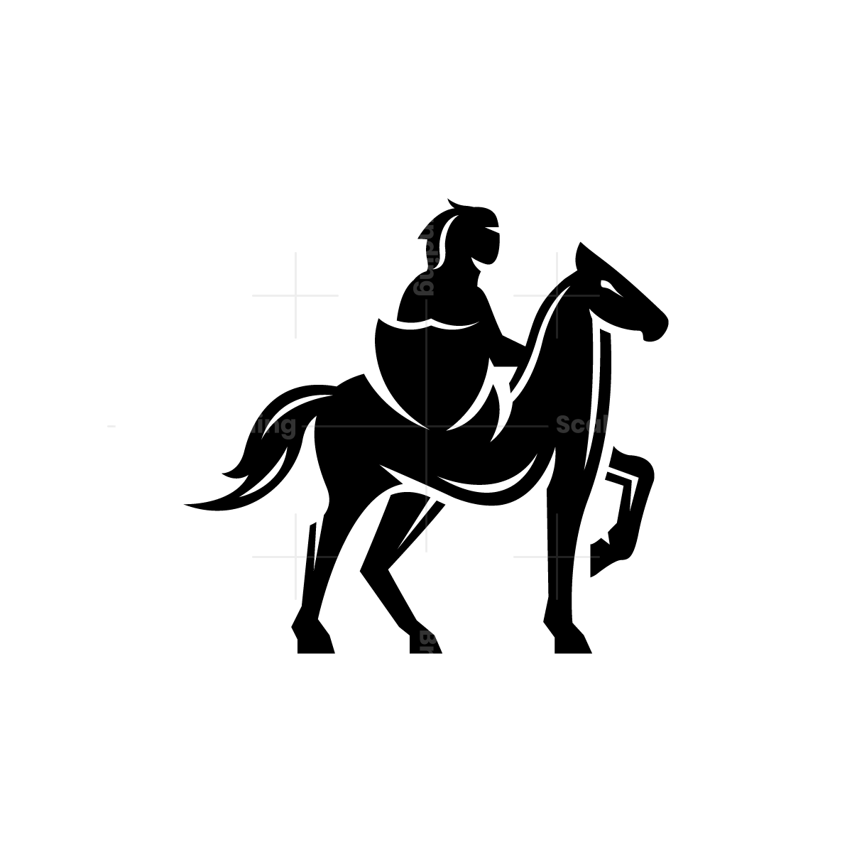 Black Knight Logo Horseman Warrior Logo | Scalebranding