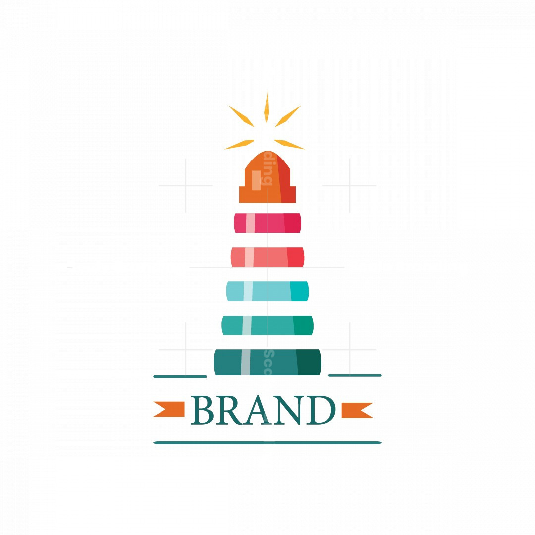 Knowledge Light Books Lighthouse Symbol Logo | Scalebranding