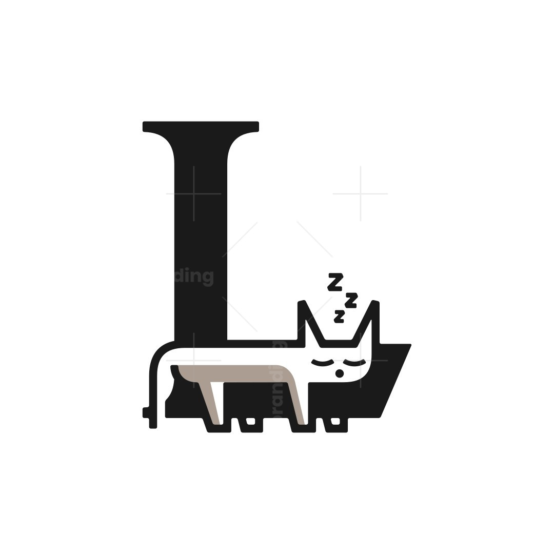 L Lazy Cat Logo | Scalebranding