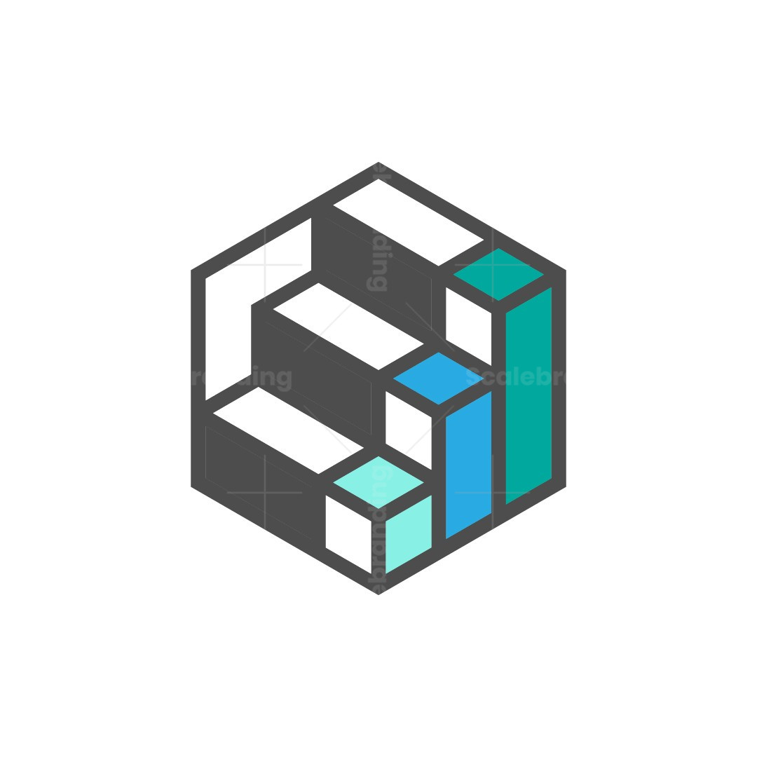 Ladder Chart Cube Logo | Scalebranding
